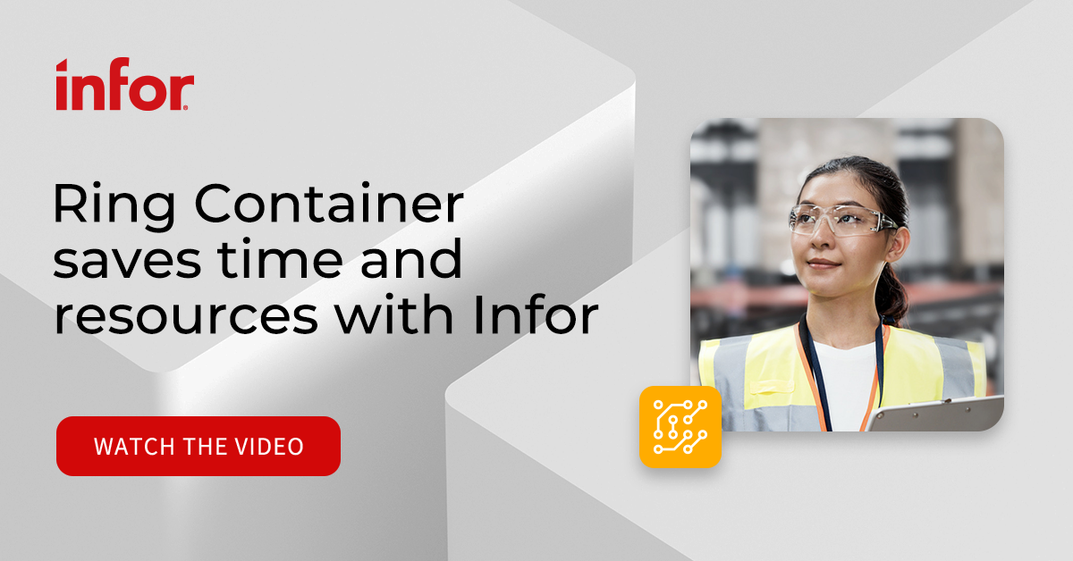 Ring Container cuts costs & time with Infor