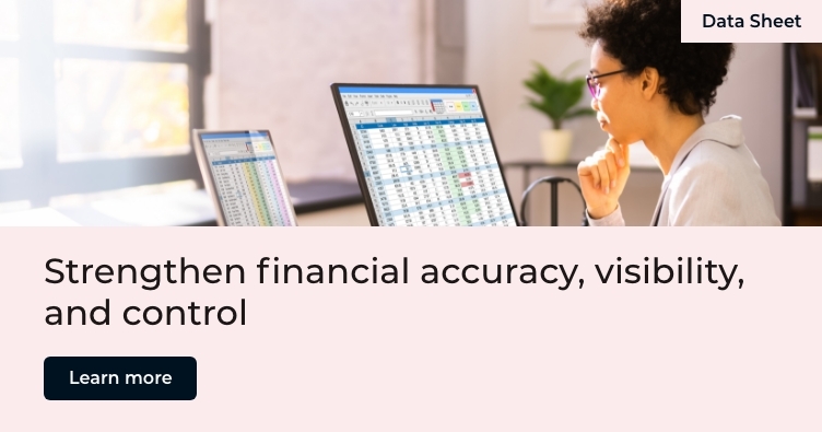 Reconciliation Management | Financials Data Sheet | Infor