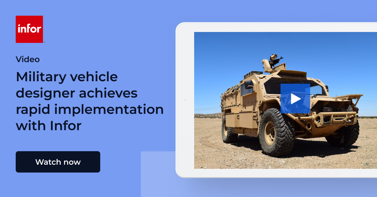 Flyer Defense partnership with Infor | Video Case Study | Infor