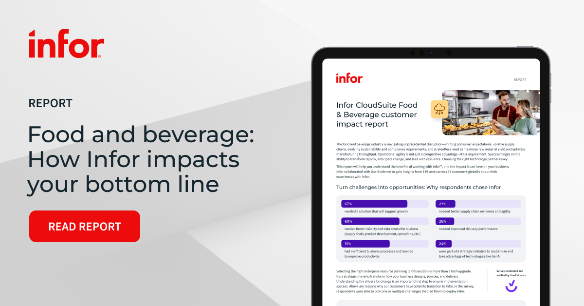 CloudSuite Food & Beverage customer impact | Report | Infor