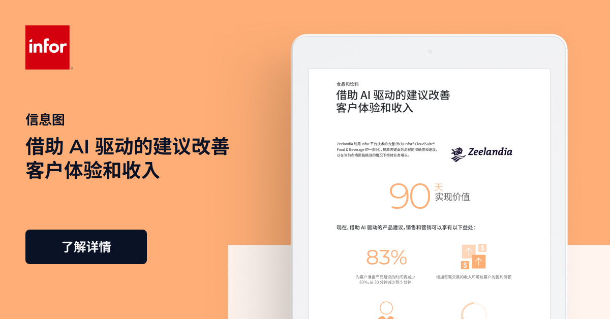 改善 Zeelandia 的客户体验 | 信息图 | Infor
