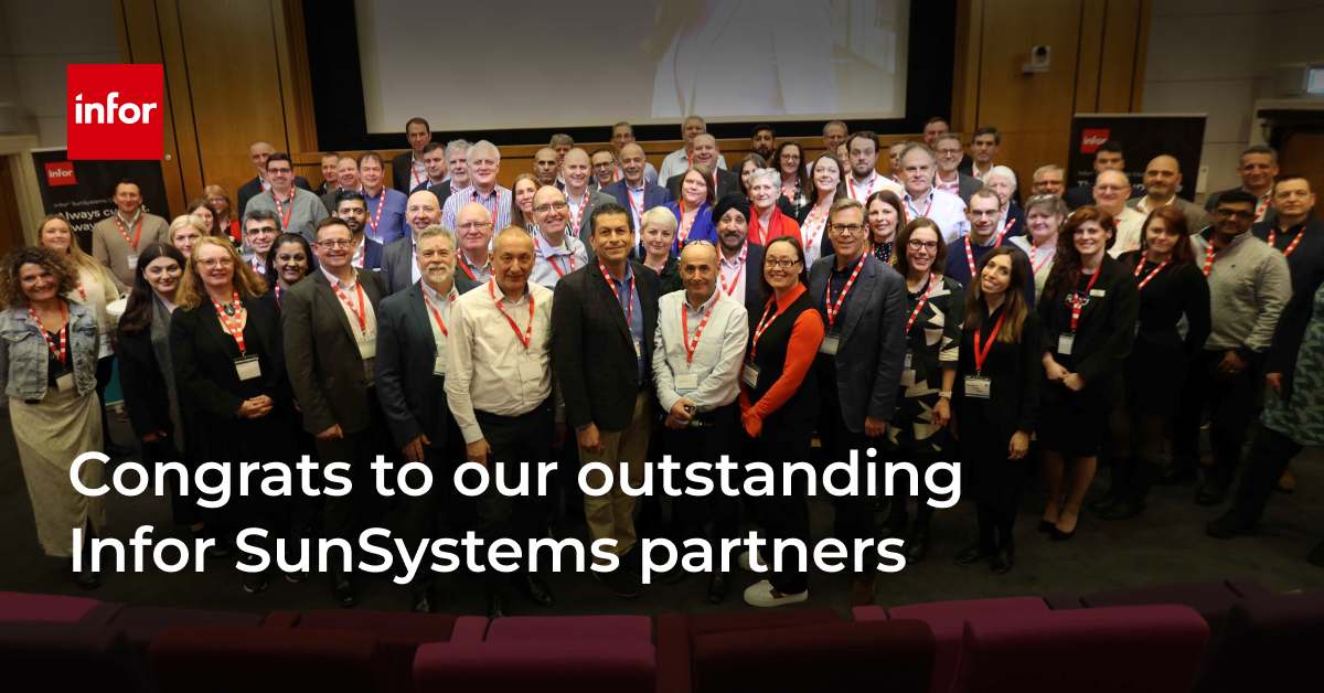 Infor Honours Top SunSystems Partners