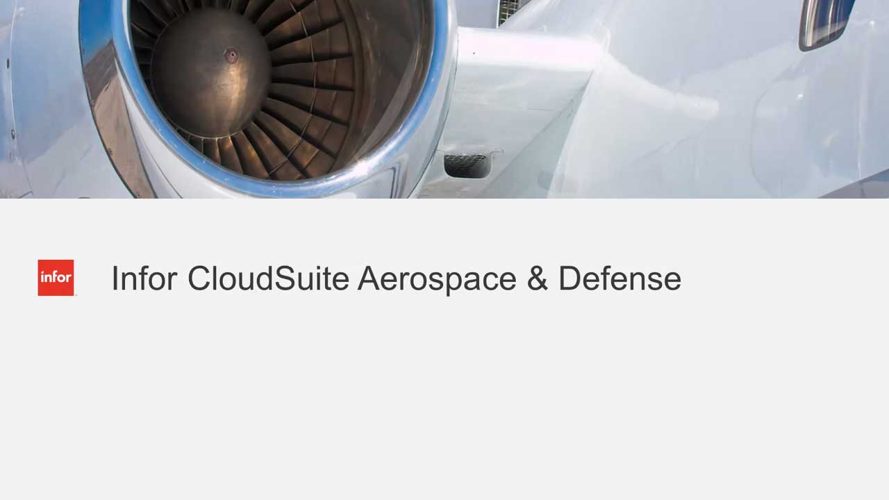 See Our Software | CloudSuite Aerospace & Defense | Infor