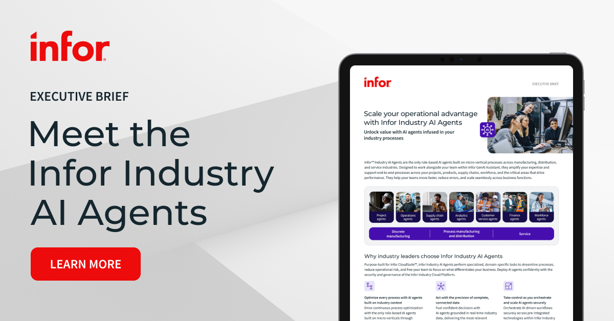 Scale your operational advantage with Industry AI Agents | Infor
