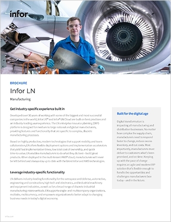 Infor LN ERP software | Product brochure | Infor