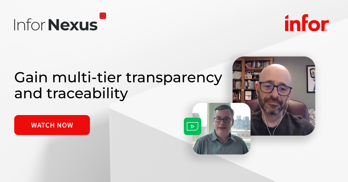 Achieving supply chain transparency | Video | Infor Nexus