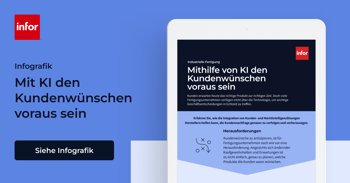 KI für Fertigungsanforderungen | Infografik | Infor
