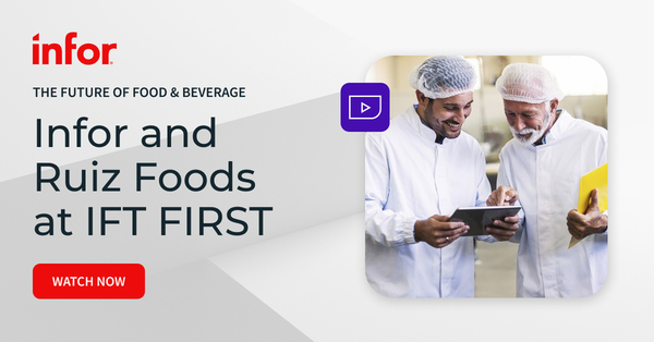Video: Infor, Ruiz Foods chat AI and PLM at IFT FIRST