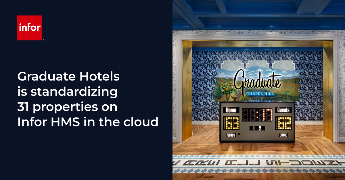 Graduate Hotels Partners with Infor Hospitality