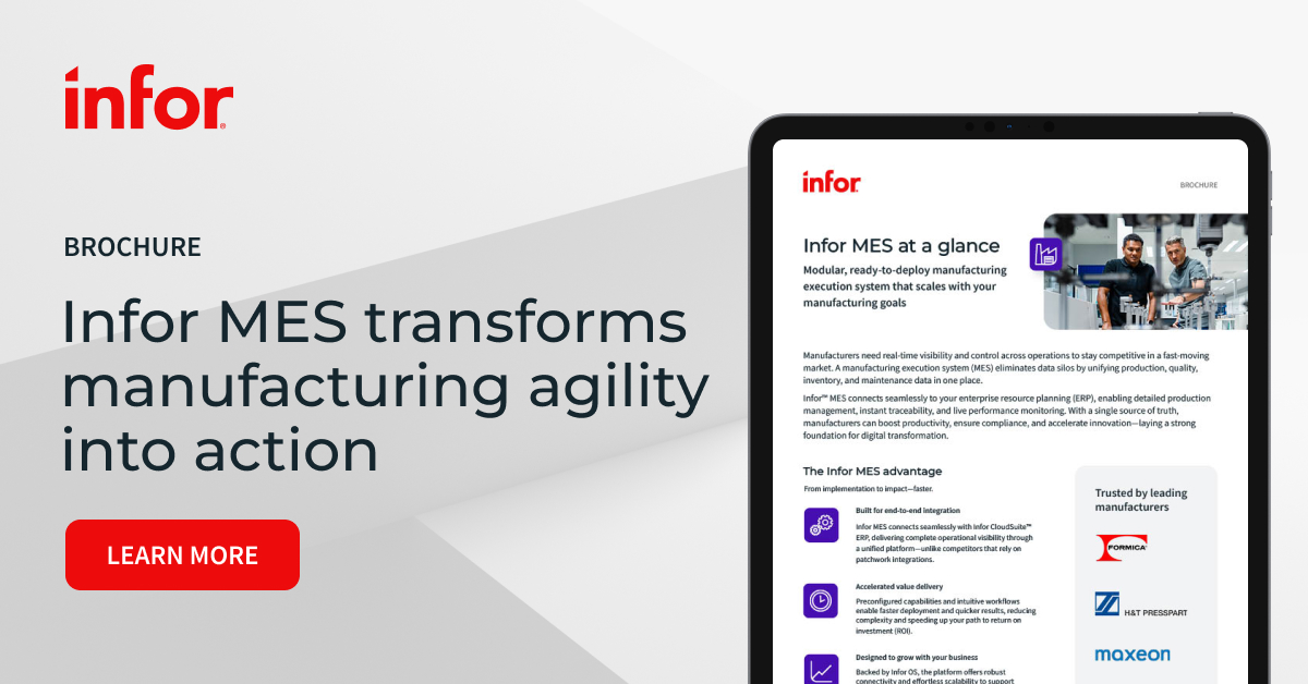 Infor MES explained | Brochure | Infor