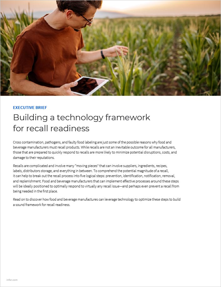 Prevent food and beverage recalls | Process manufacturing executive ...