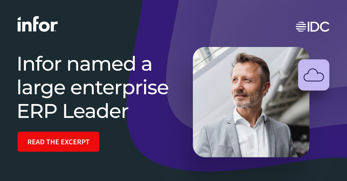 Leading Large Enterprise ERPs | IDC Analyst Report | Infor
