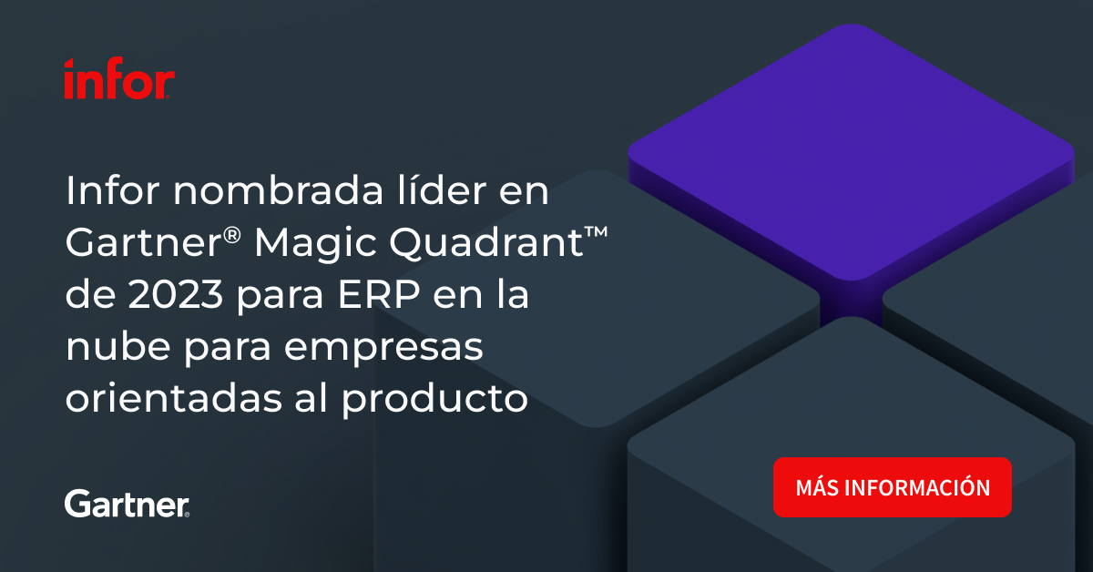 Infor es un líder en Gartner Magic Quadrant para ERP en la nube 2023