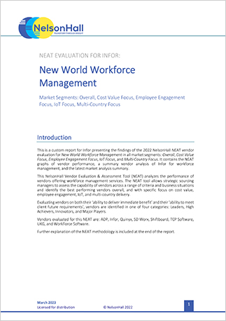 NelsonHall NEAT Evaluation | Workforce Management | Infor