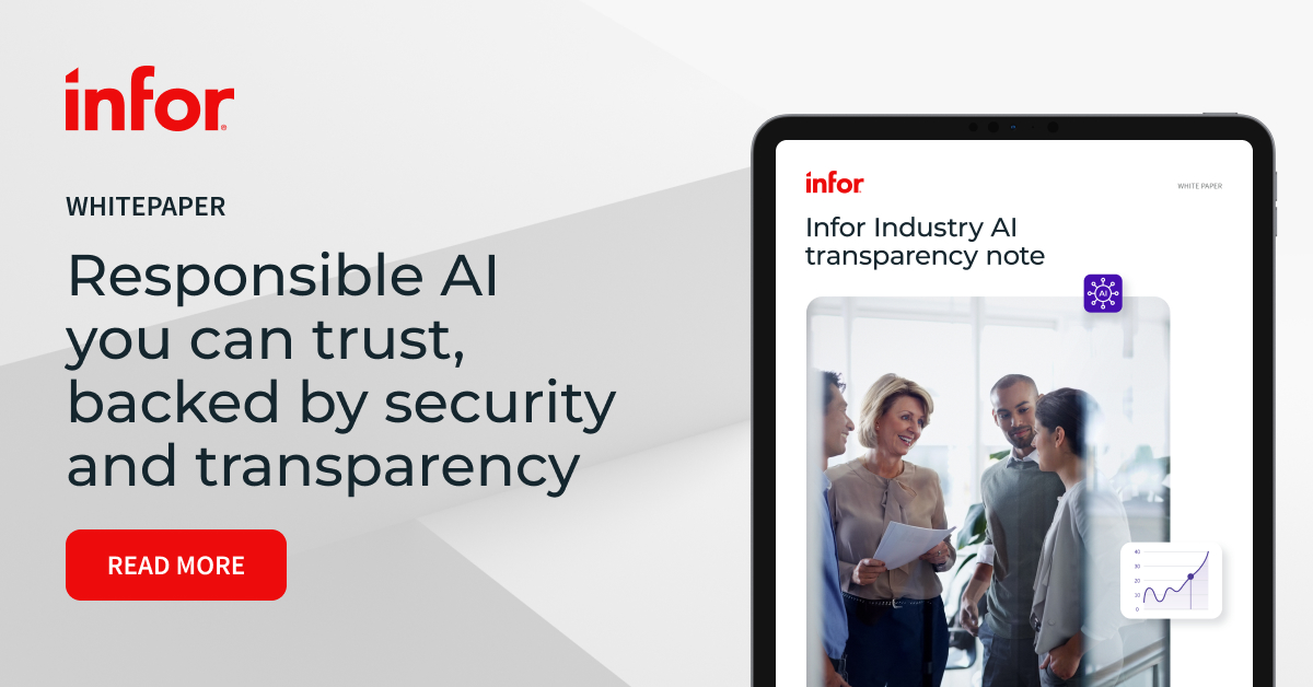 Infor Industry AI transparency note | Infor