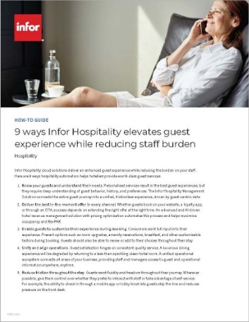 Infor Hospitality Elevates Guest Experience | How-to Guide | Infor