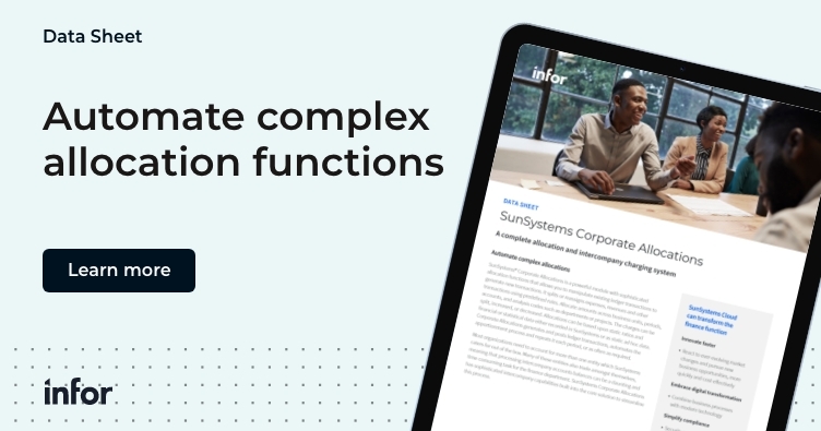 SunSystems Corporate Allocations | Finance software | Infor