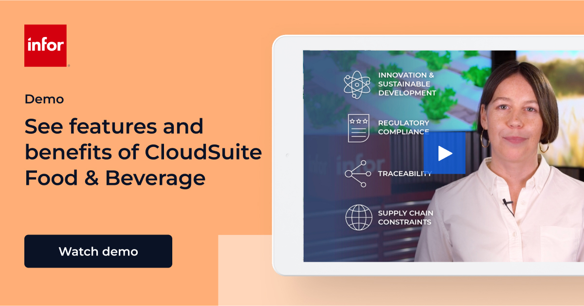 面向食品和饮料行业的云 ERP | 演示 | Infor