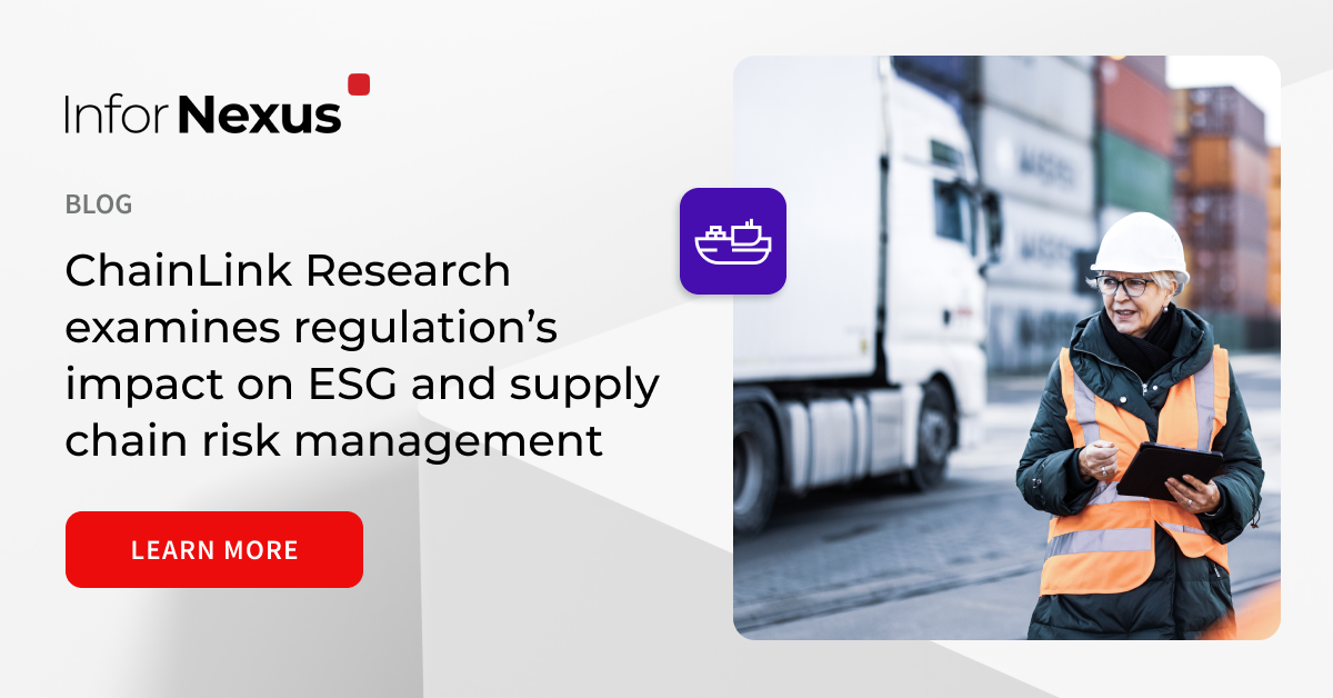 ESG | Supply Chain | Risk Management | Infor Nexus ESG | Supply Chain | Risk Management | Infor Nexus