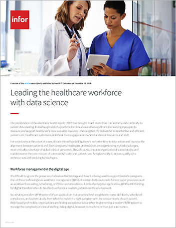 WFM in healthcare | Health IT Outcomes article | Infor