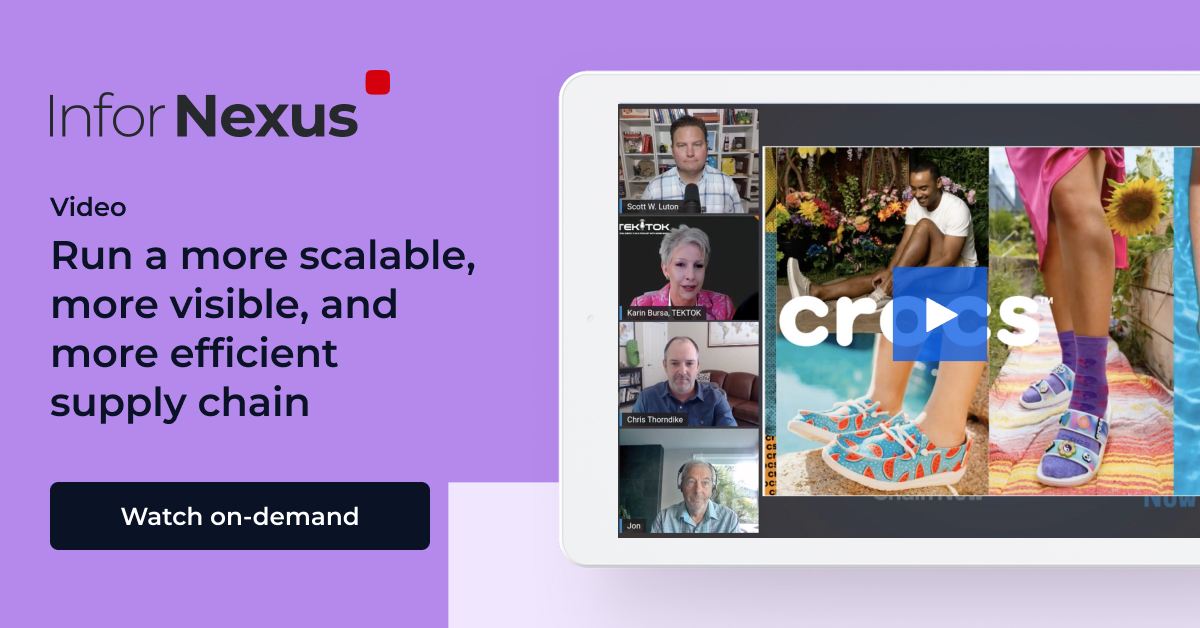 Crocs testimonial | Supply Chain Webinar | Infor Nexus