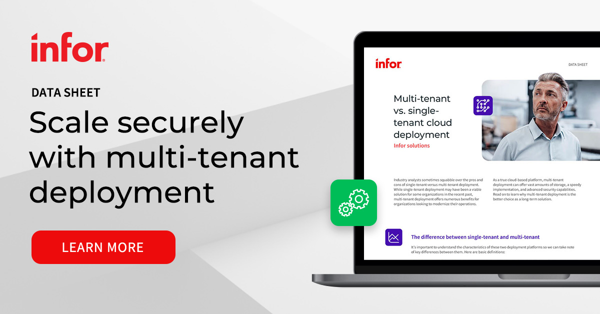 Why multi-tenant matters | Data sheet | Infor