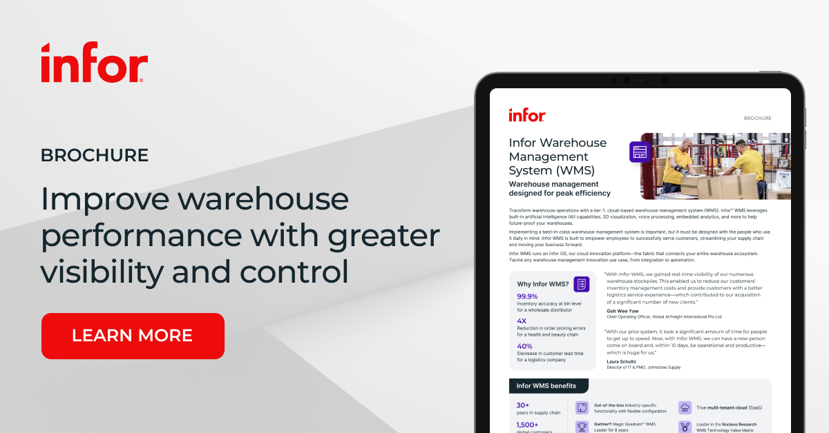 Warehouse management for efficiency and control | Infor