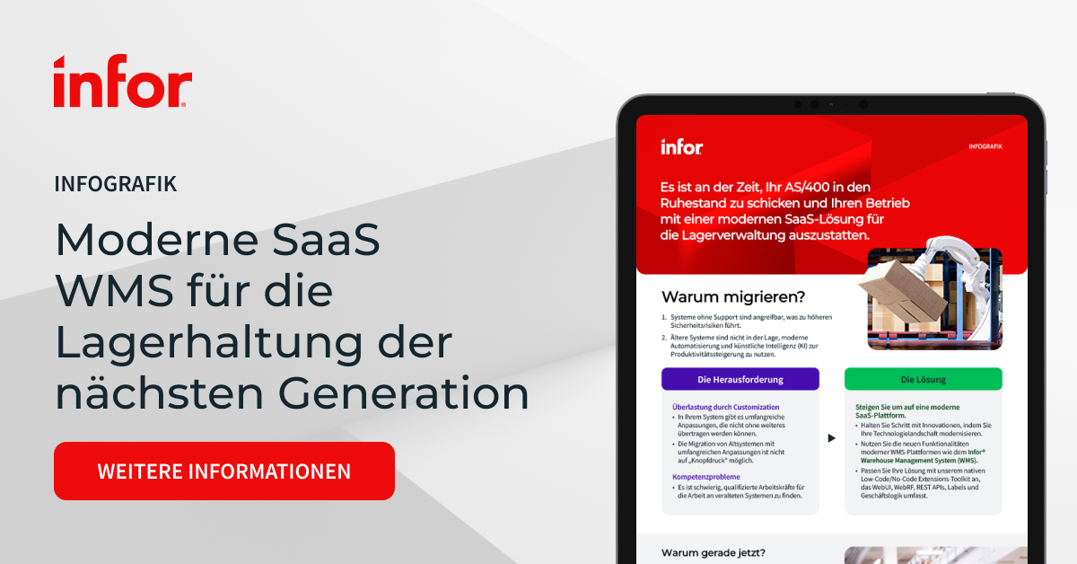 SaaS für die Lagerverwaltung | Infografik | Infor WMS