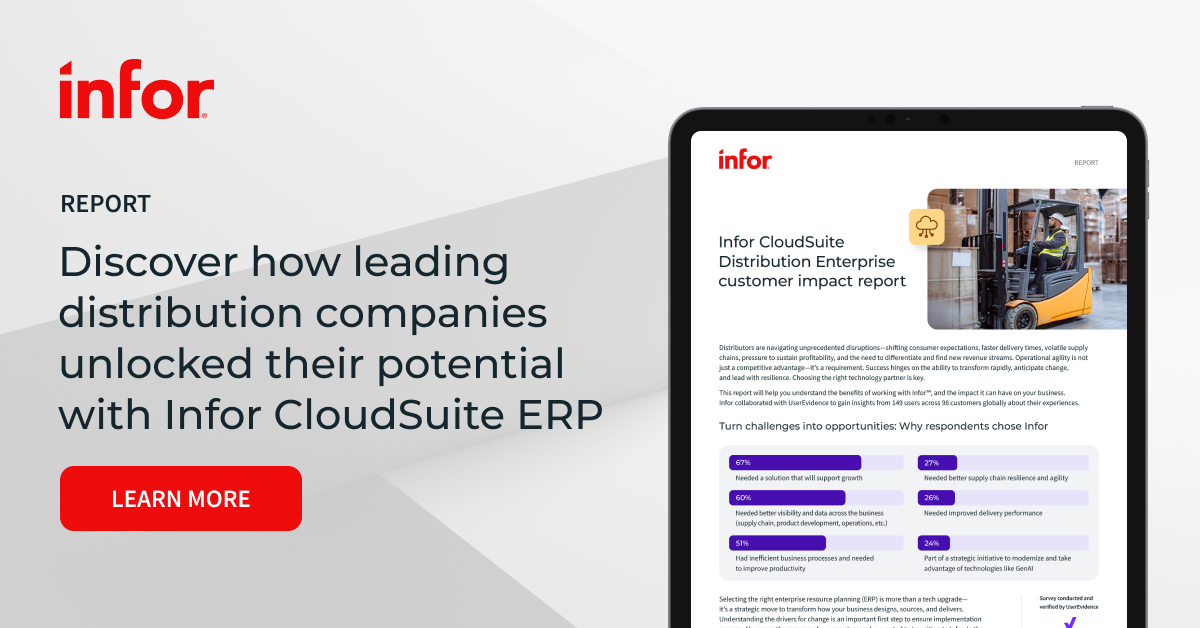 Infor CloudSuite Distribution Enterprise customer impact report