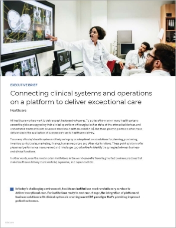 Healthcare platform ERP | Clinical systems executive brief | Infor