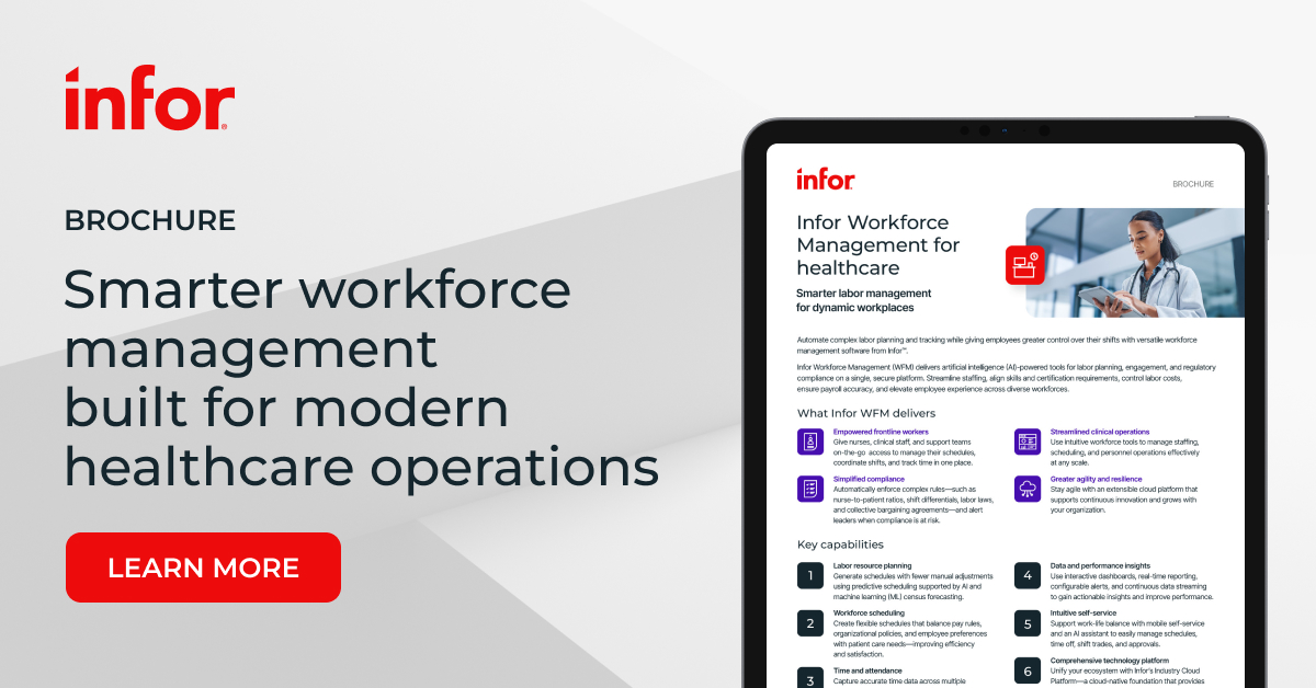 Smarter workforce management in healthcare