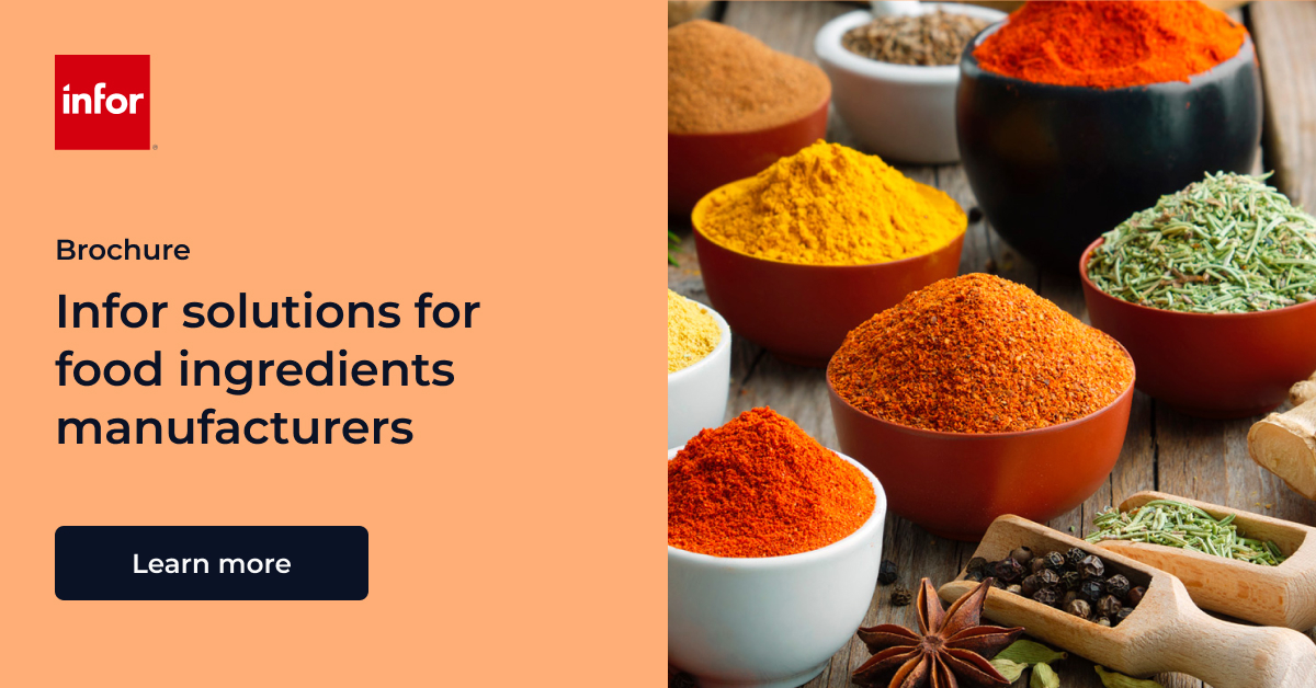 Cloud ERP for ingredients manufacturers | Brochure | Infor