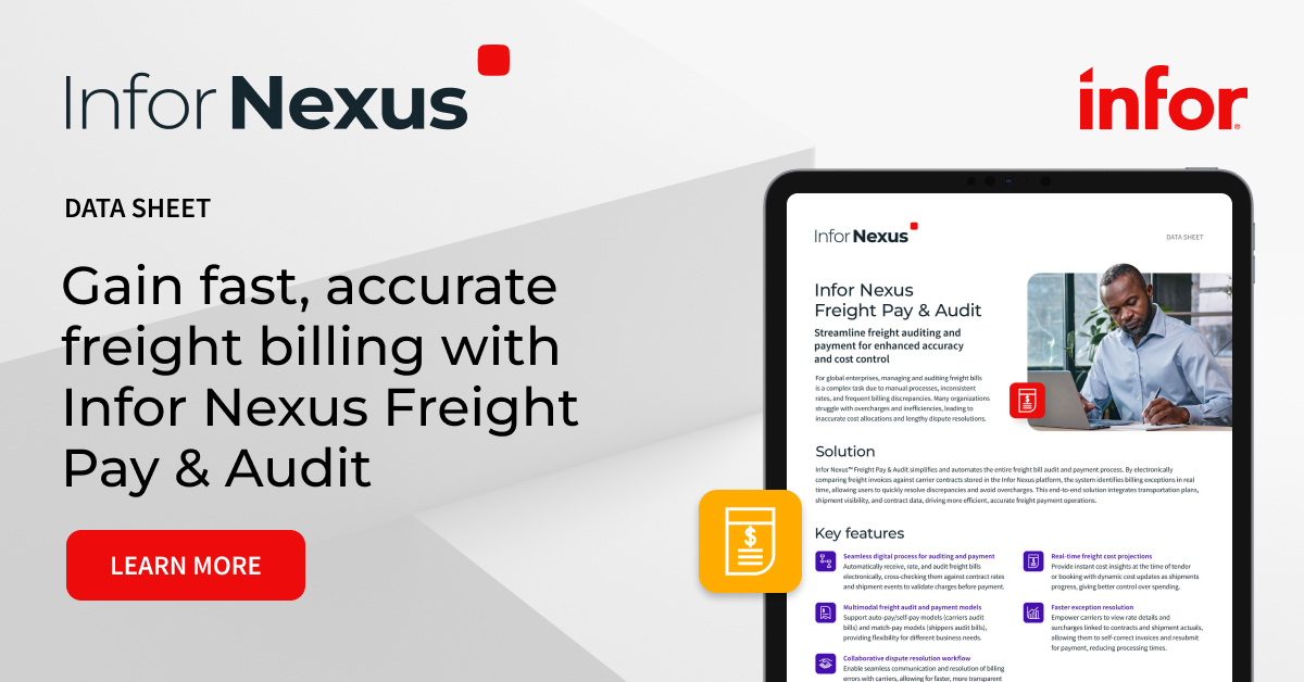 Infor Nexus Freight Pay & Audit | Data Sheet