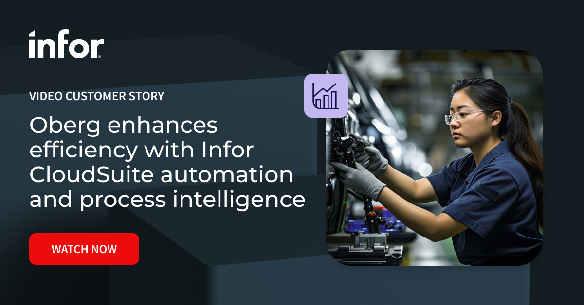 Automate manufacturing with Infor CloudSuite AI