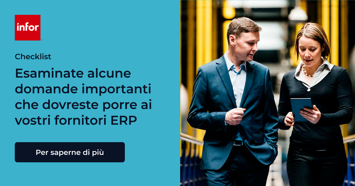 Domande per fornitori ERP | Checklist manifatturiero | Infor