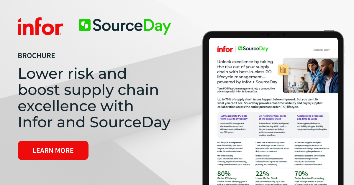 Unlock supply chain excellence with Infor and SourceDay