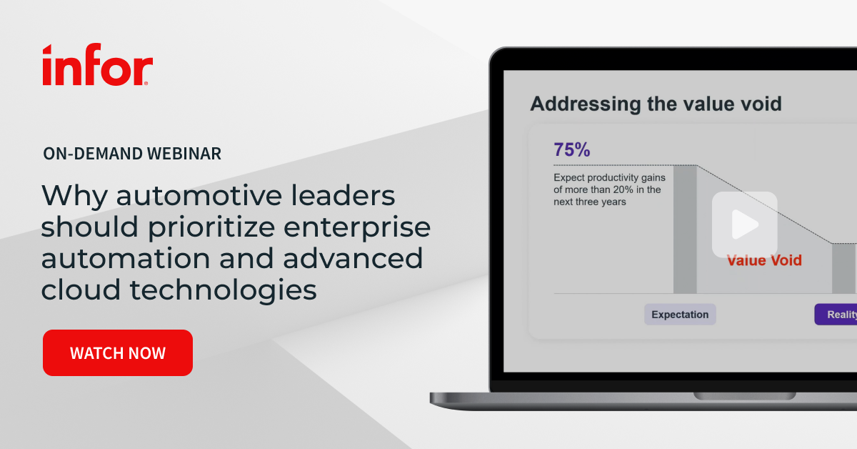 Why automotive needs cloud tech | On-demand webinar | Infor