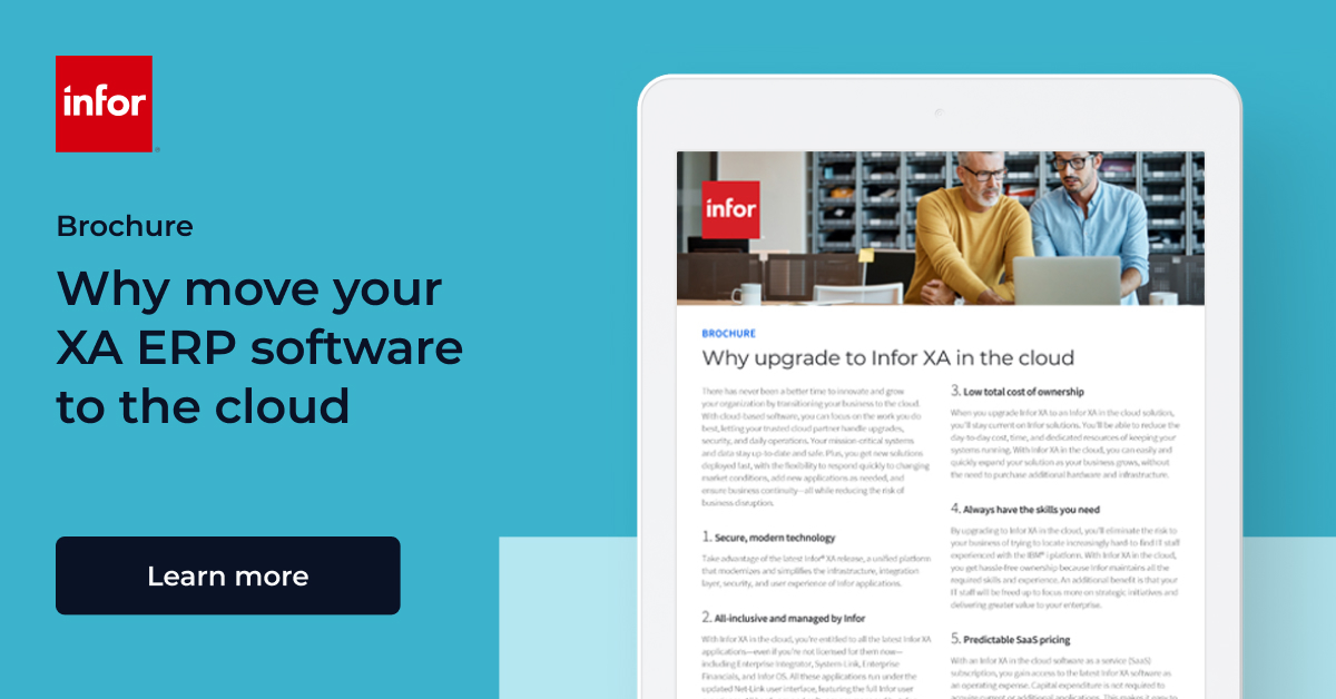 Why Cloud ERP XA | XA brochure | Infor