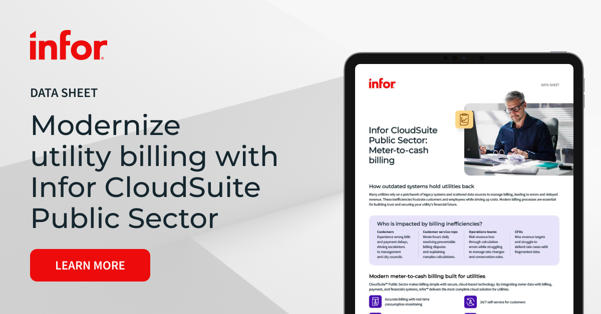 Transform utility billing with Infor