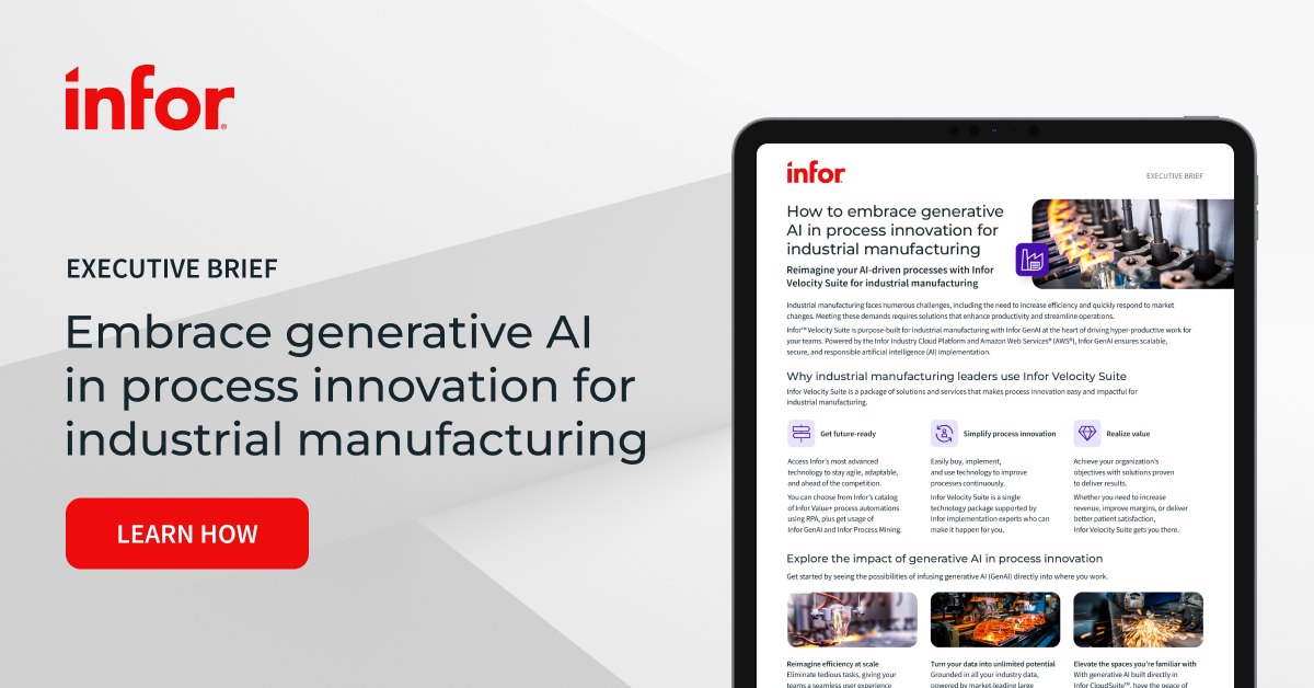 Generative AI for industrial manufacturing | Executive brief | Infor
