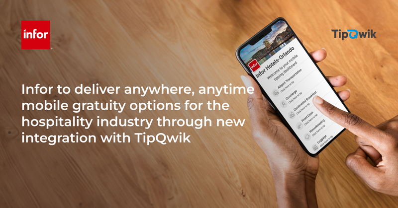 Infor to Deliver Mobile Gratuity Options for Hospitality