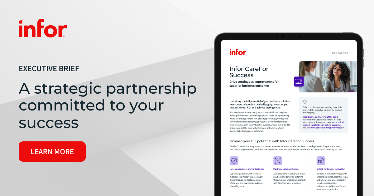 Success with Infor CareFor
