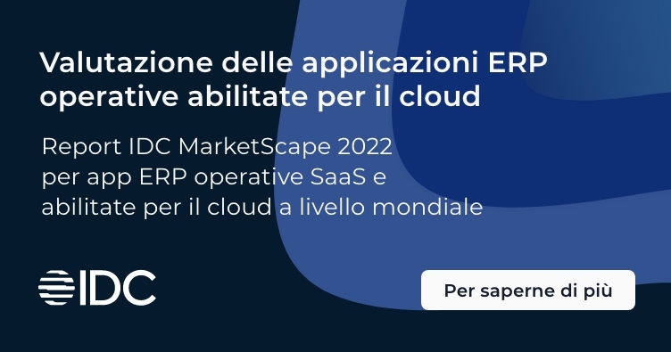 Gestionale cloud | ERP cloud |IDC MarketScape | Infor