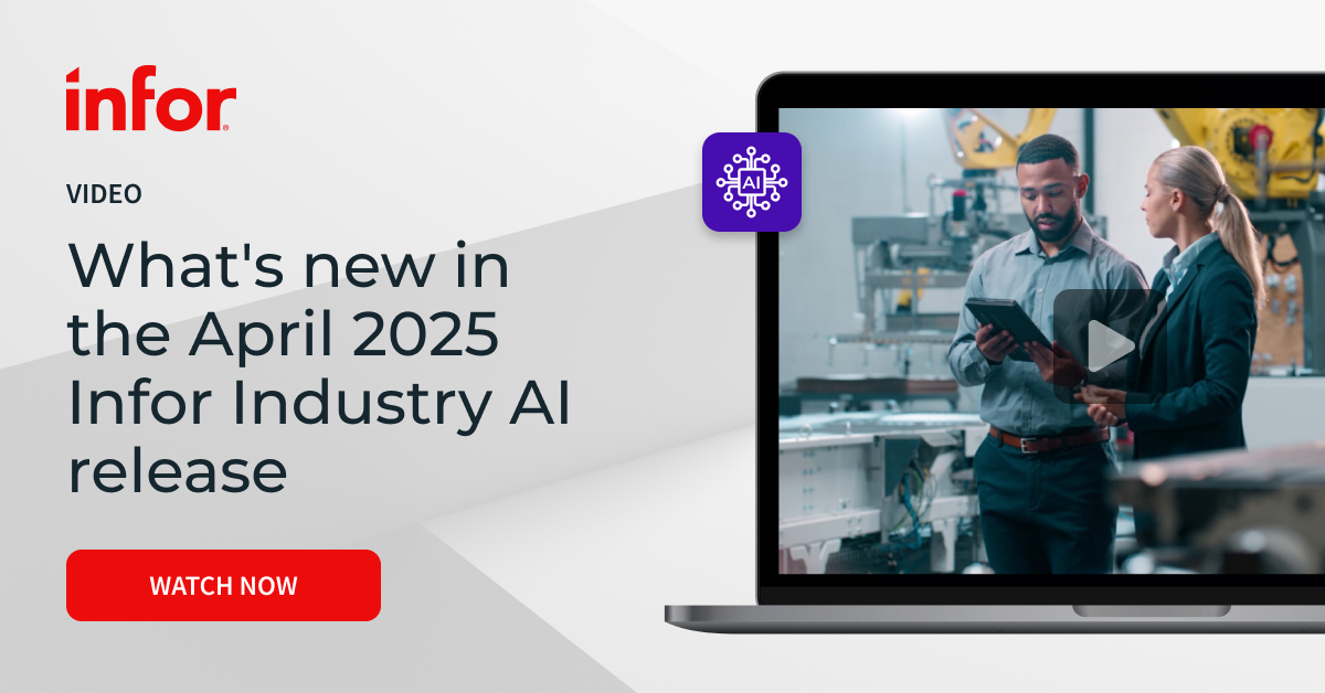Reimagine your business with Infor Industry AI | Video | Infor