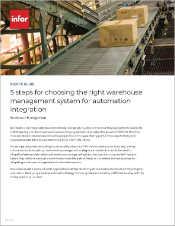 Warehouse automation integration | Operations guide | Infor
