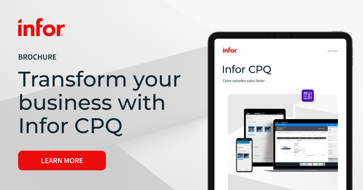 Visual product configuration | CPQ brochure | Infor