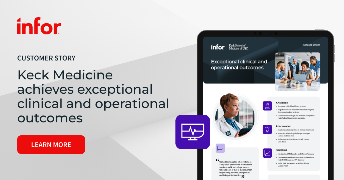 Expediting healthcare delivery | Infor Cloverleaf | Customer story