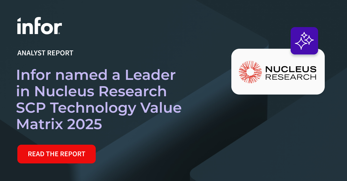 Nucleus Research SCP Technology Value Matrix 2025 | Infor