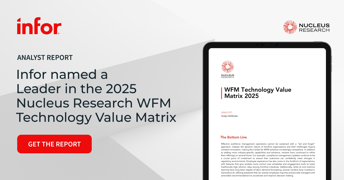 Infor WFM Technology Value Matrix™ 2024